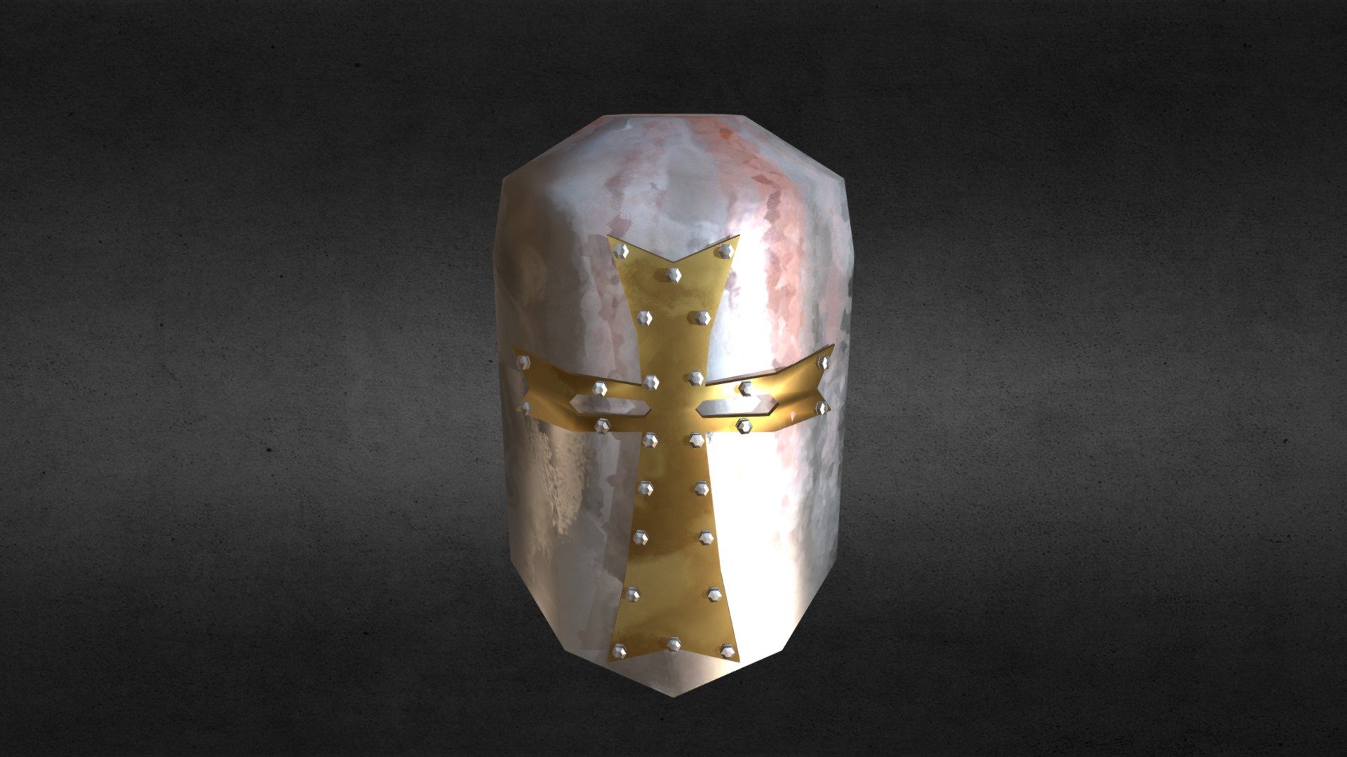 Stylized Templar Knight's Helmet - Prop Art - 3D model by jadeizm ...