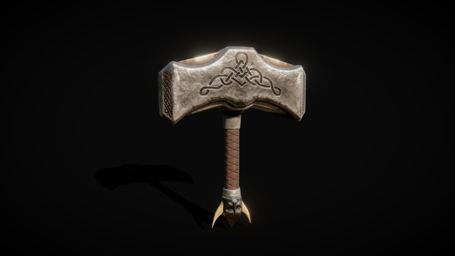 Nordic Hammer (Mjolnir) - 3D model by AjMolina [96287f0] - Sketchfab
