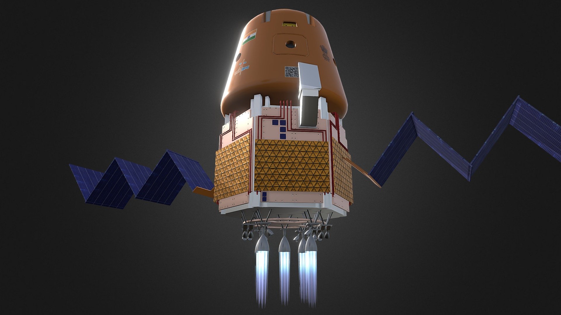 ISRO Gaganyaan - Animated Solar Panel - Buy Royalty Free 3D model by ...