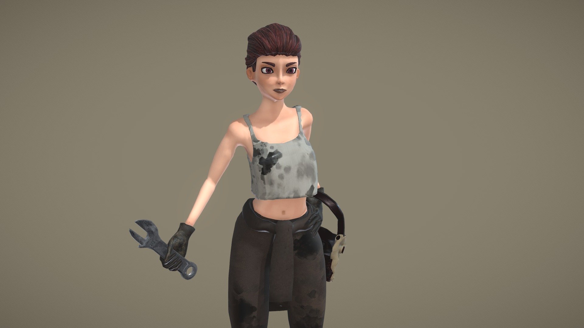 Mechanic Girl - 3D model by MarikaMus [962ded3] - Sketchfab