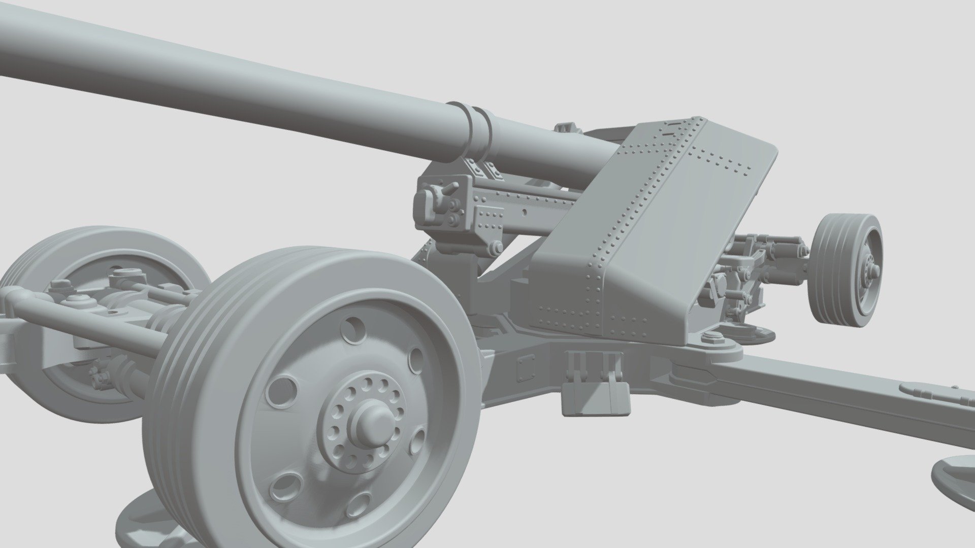 128mm anti-tank gun - Pak 44 (Germany) - Download Free 3D model by ...