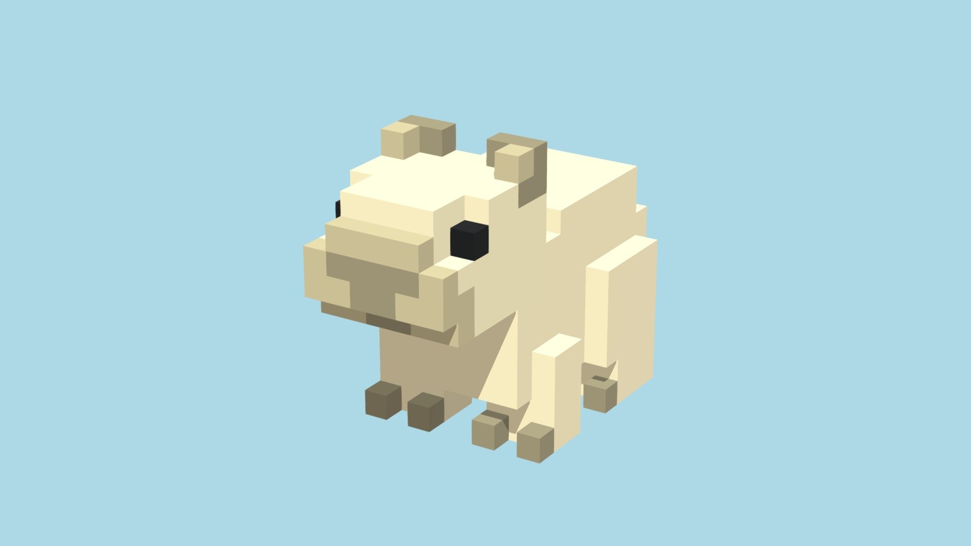 Voxel Capybara - 3D model by Richard Ramos (@richardramos) [9630cf2 ...