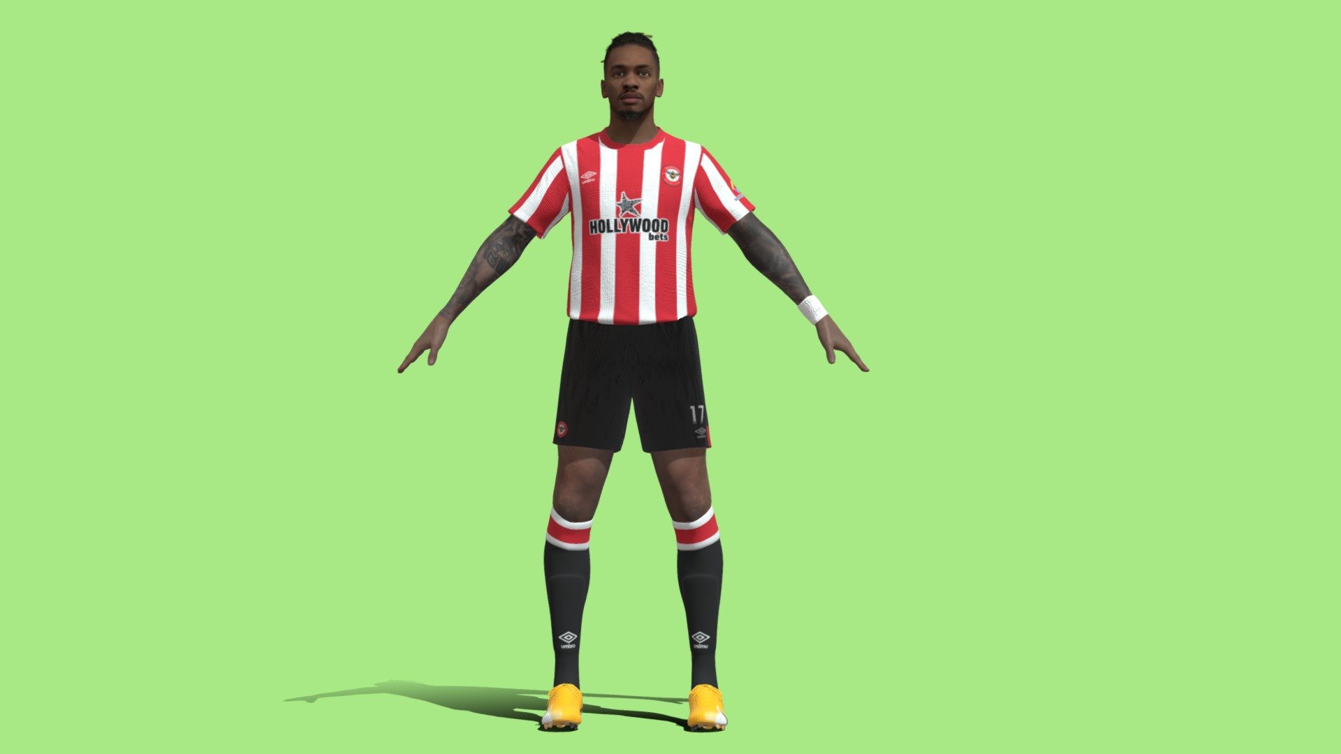 3D Rigged Ivan Toney Brentford - 3D model by 3D Footballer ...