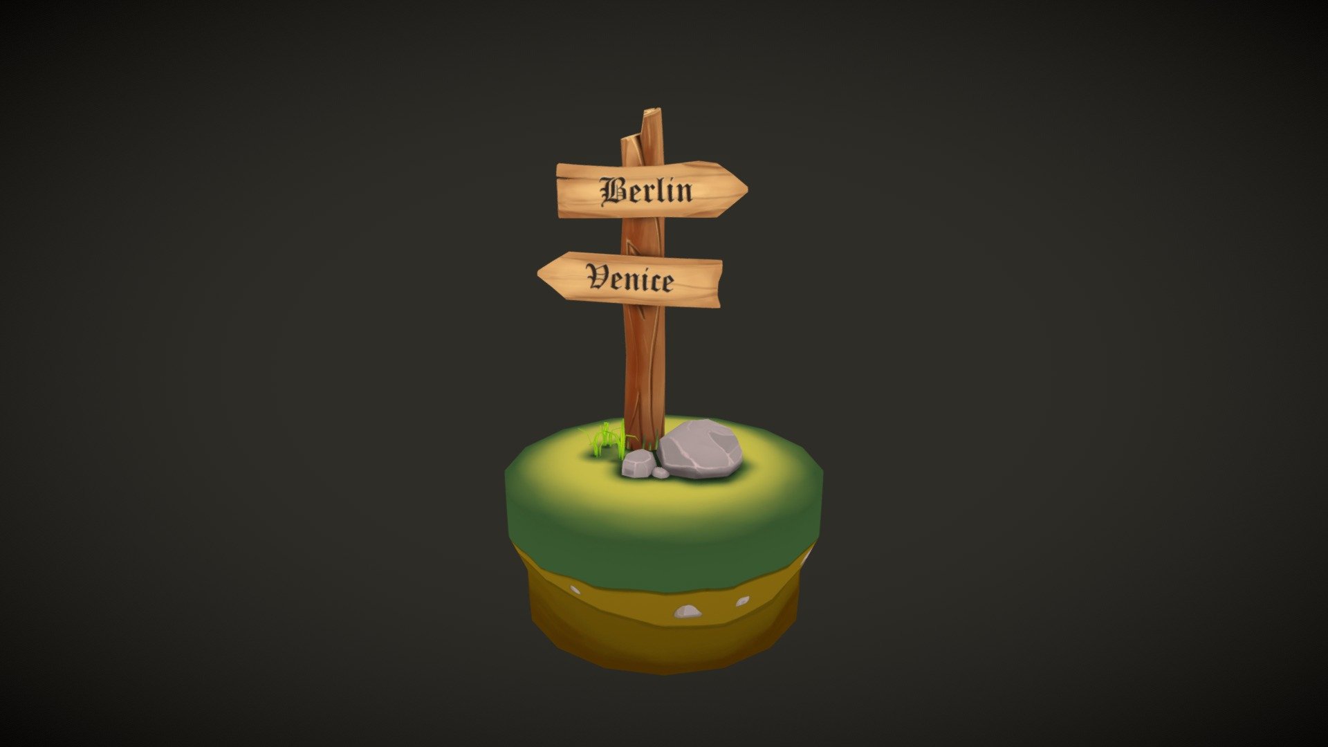 A Fork In The Path - Hand Painted - 3D model by chrisrossx [96386d8 ...