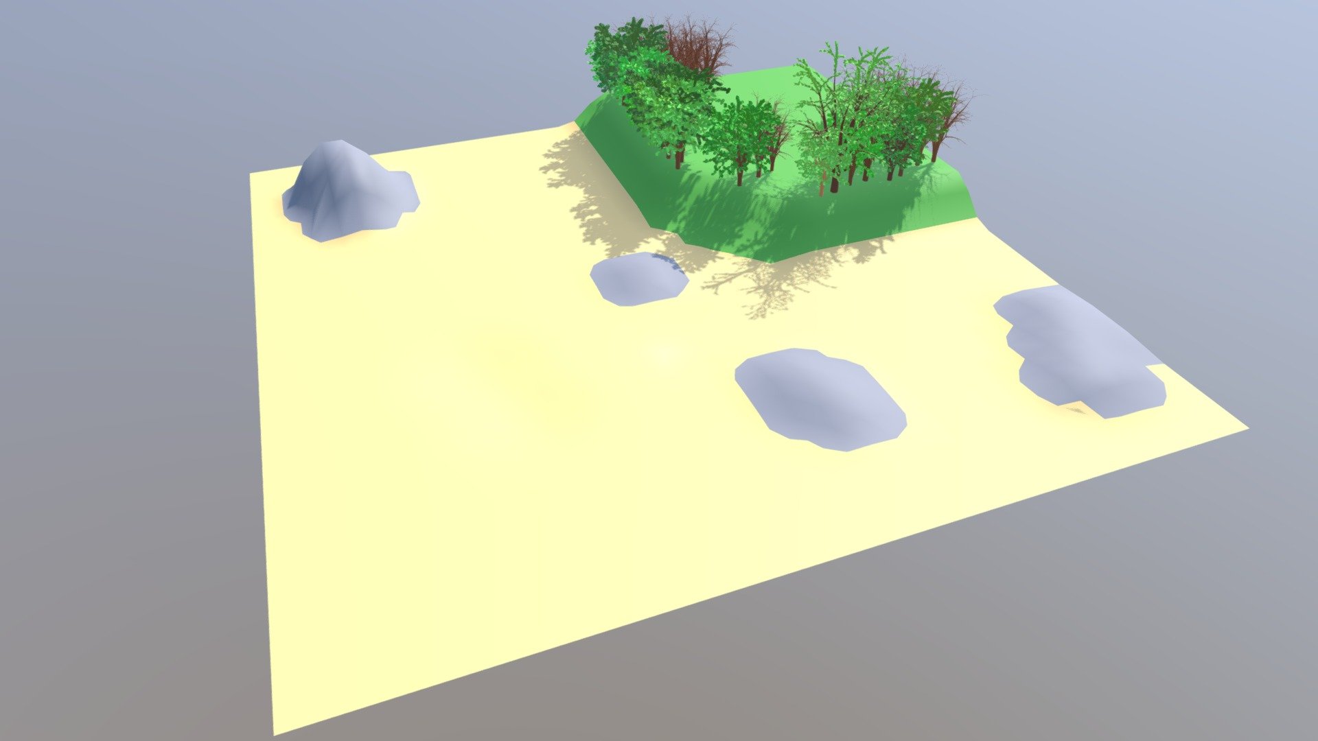 Field with trees - 3D model by keltdurr9529 [963a614] - Sketchfab