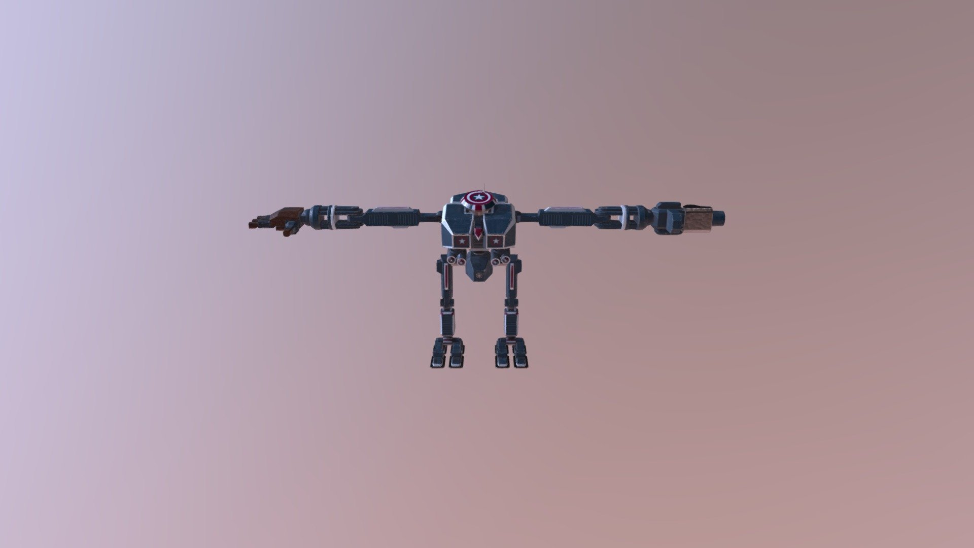 Captain America Bot - 3D model by Jonas_Dewanckel [9640307] - Sketchfab