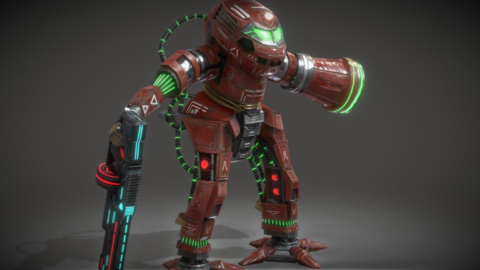 Red Monster - 3D model by umer.zahid [9640376] - Sketchfab