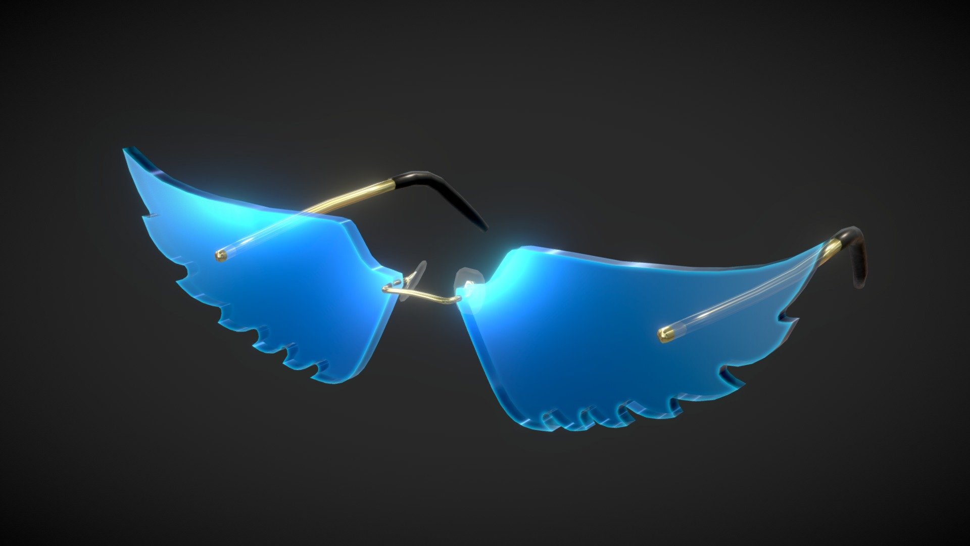 Wings Sunglasses - Buy Royalty Free 3D model by Karolina Renkiewicz ...