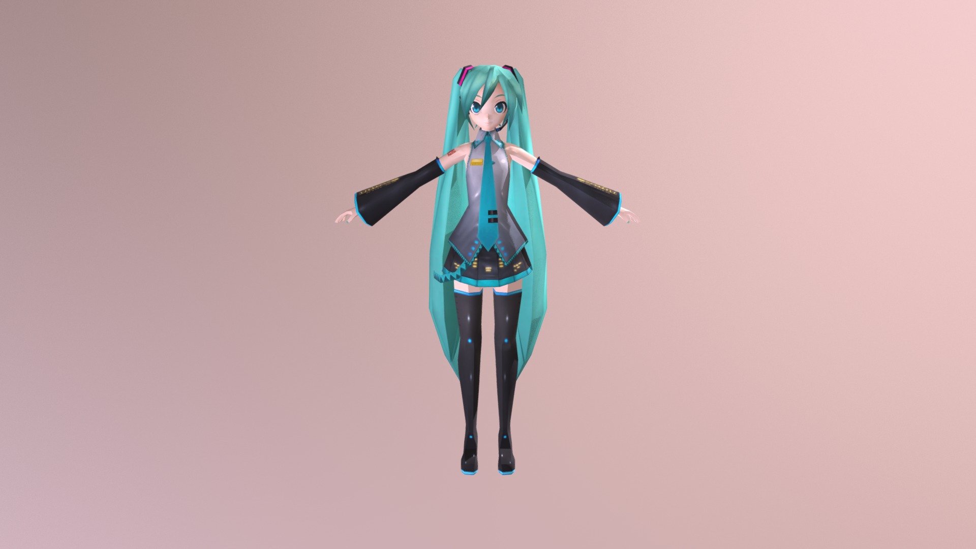 Miku - Download Free 3D model by Shadow3n [9641495] - Sketchfab