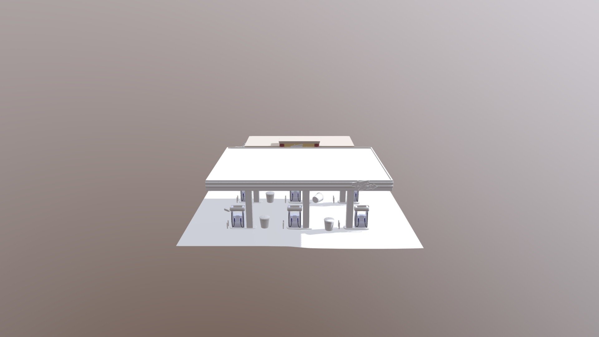 Gas Station Scene - 3D model by G33X [9643975] - Sketchfab