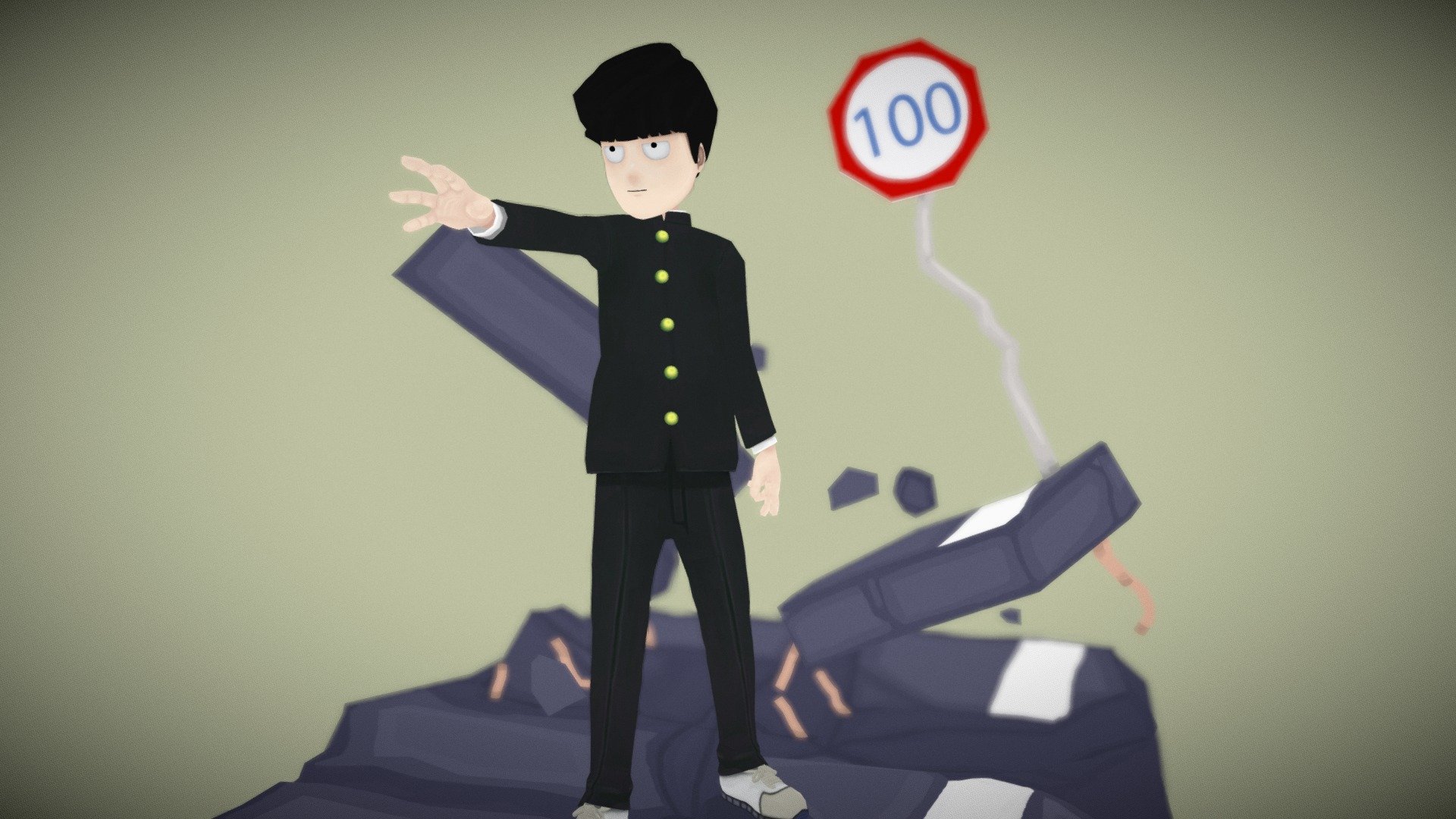 Mob Psycho 100 - 3D model by Joote [9644416] - Sketchfab