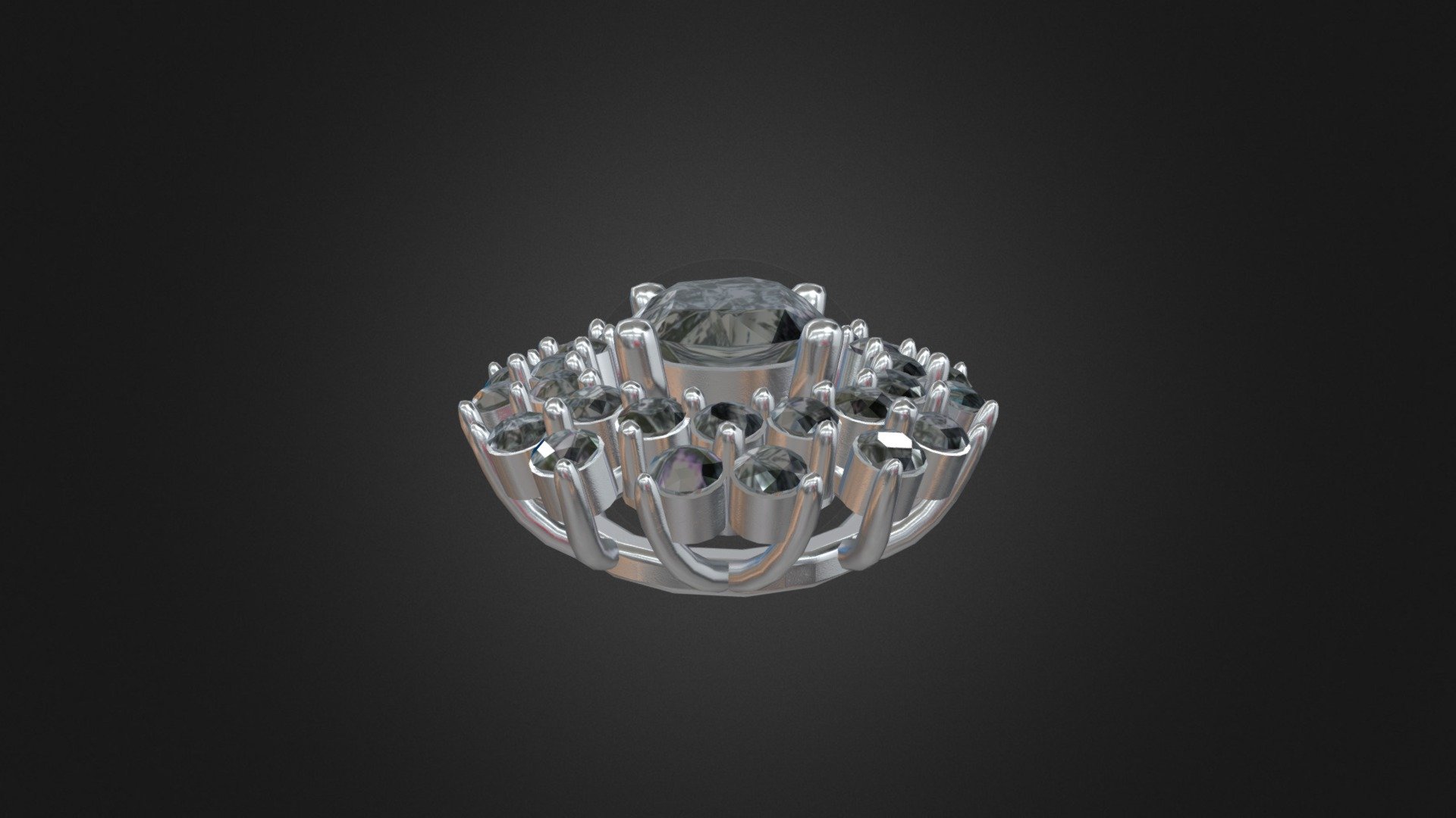 Jewellery 3D model - Low - Diamond FE00013 - 3D model by InCom Studio ...