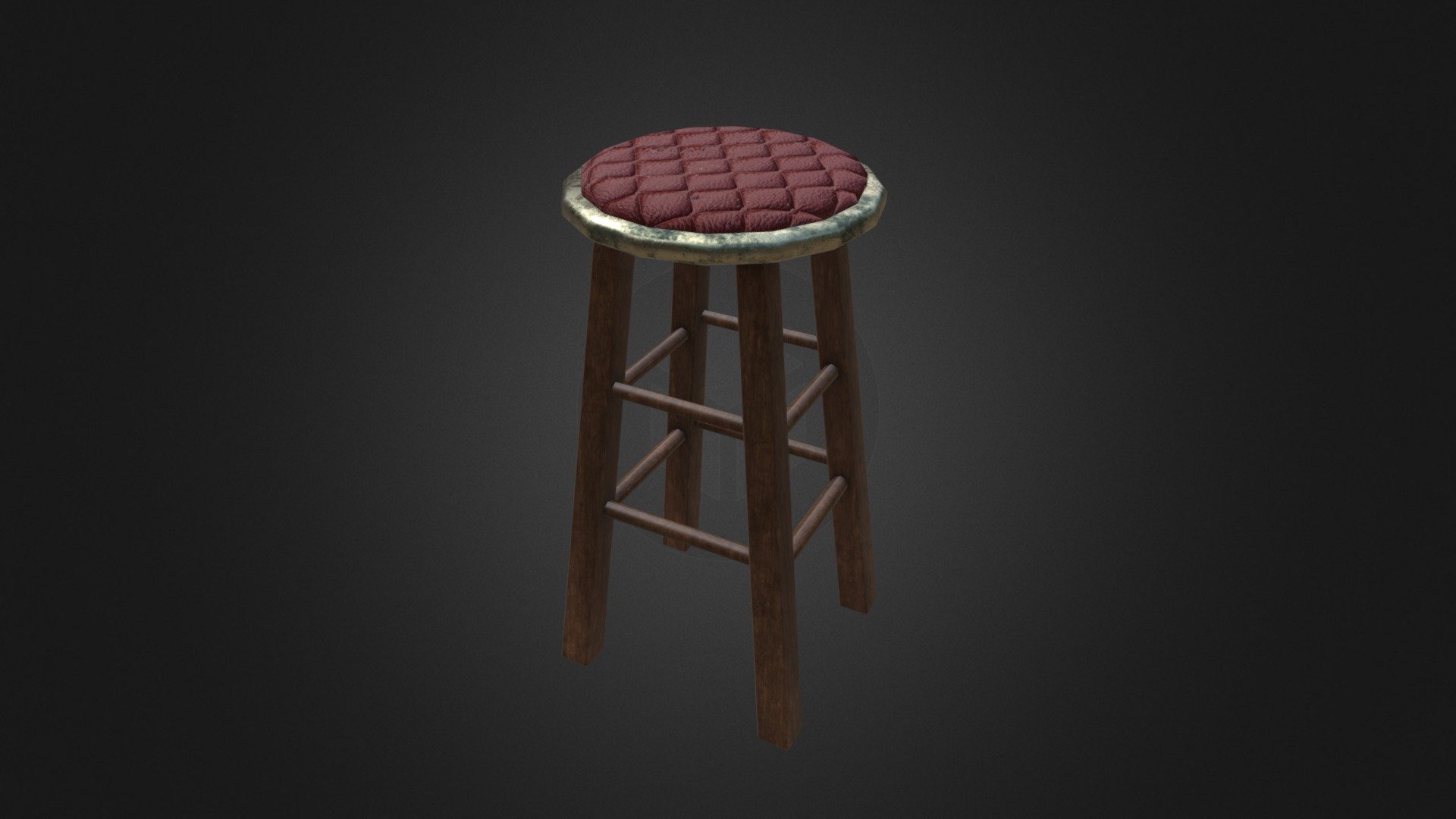 Padded Stool - Buy Royalty Free 3D model by dovalization [964966c ...