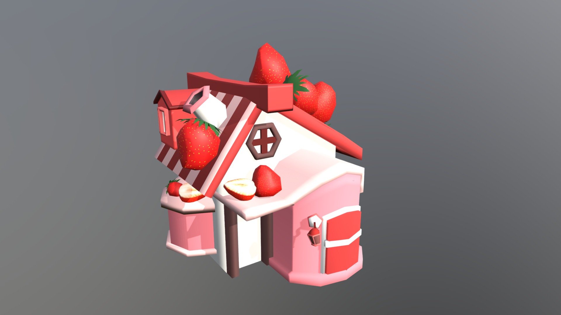Strawberry House - 3D model by Ker [964a2fa] - Sketchfab