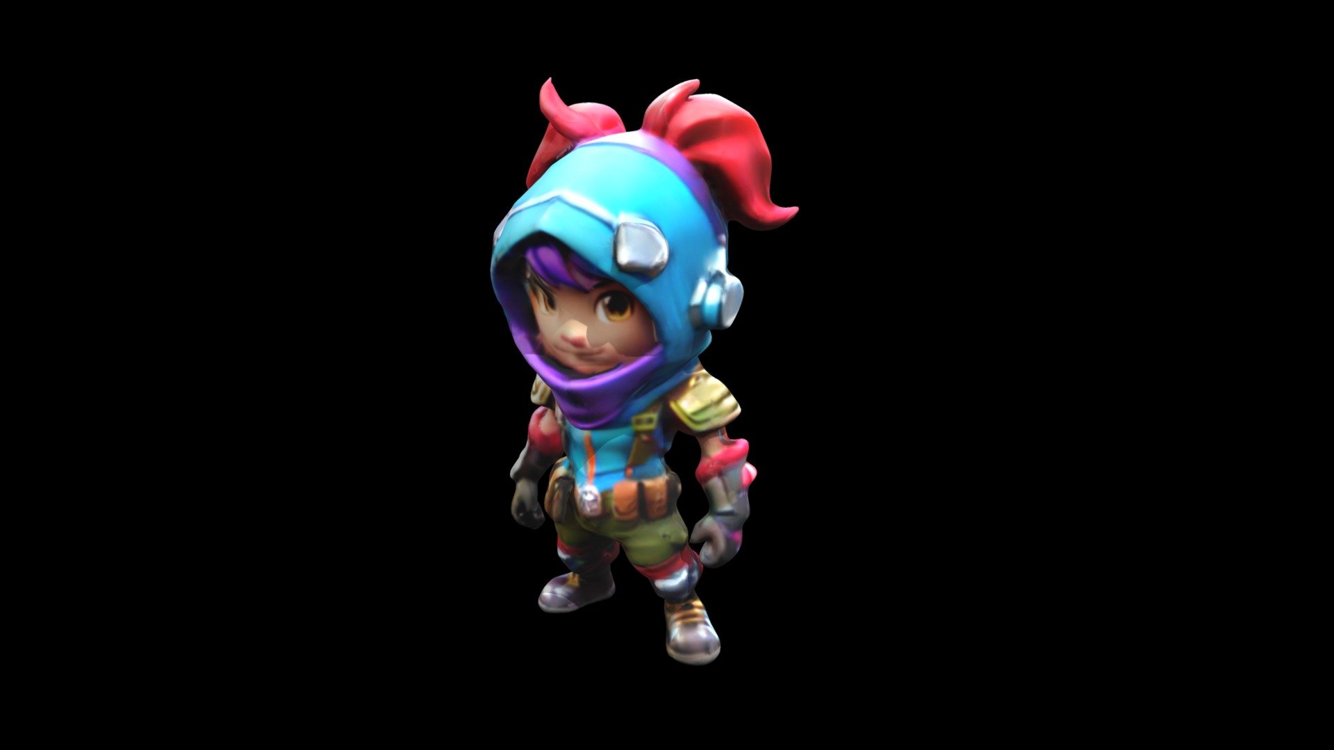 Aladdin-inspired character from an animated seri - Download Free 3D ...