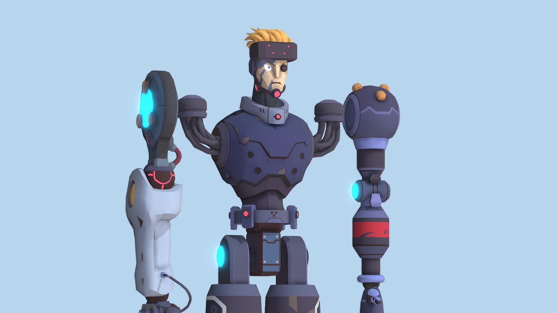 Cyborg - Download Free 3D model by daniel_marsovich (@danmars) [96528b1 ...