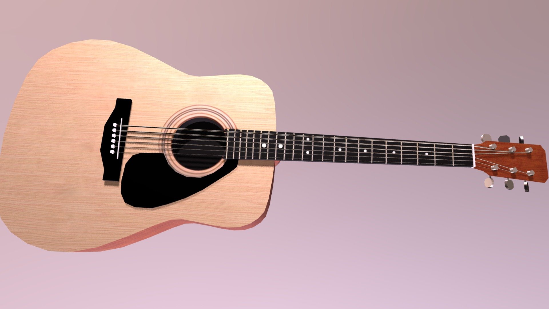 Acoustic Guitar - 3D model by ChesterStirling [9653851] - Sketchfab