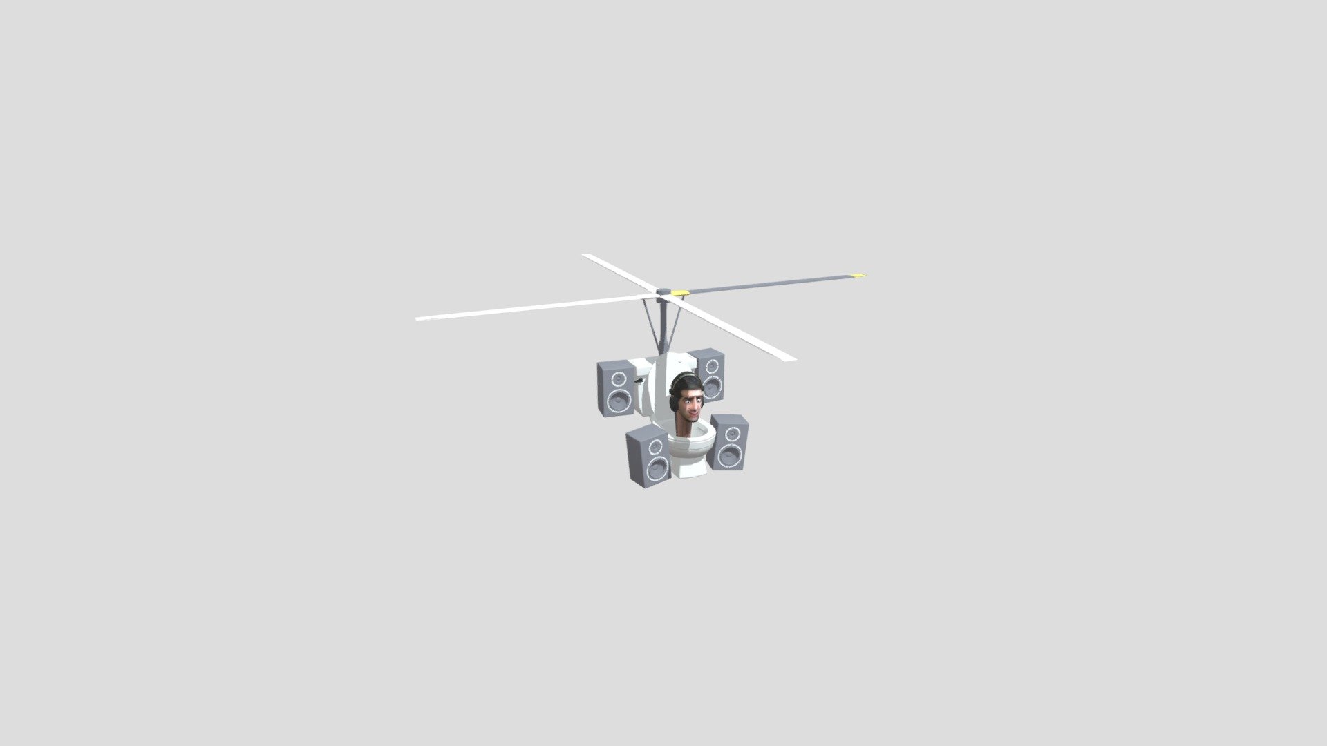 skibidi toilet helikopter 3d 5 - 3D model by snisa [9658df2] - Sketchfab