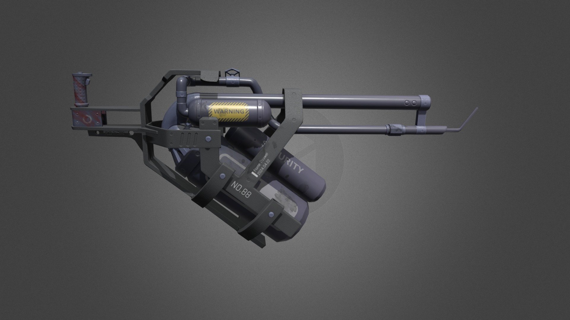 Carton Weapon Flame Thrower - 3D model by deanChang [965c512] - Sketchfab