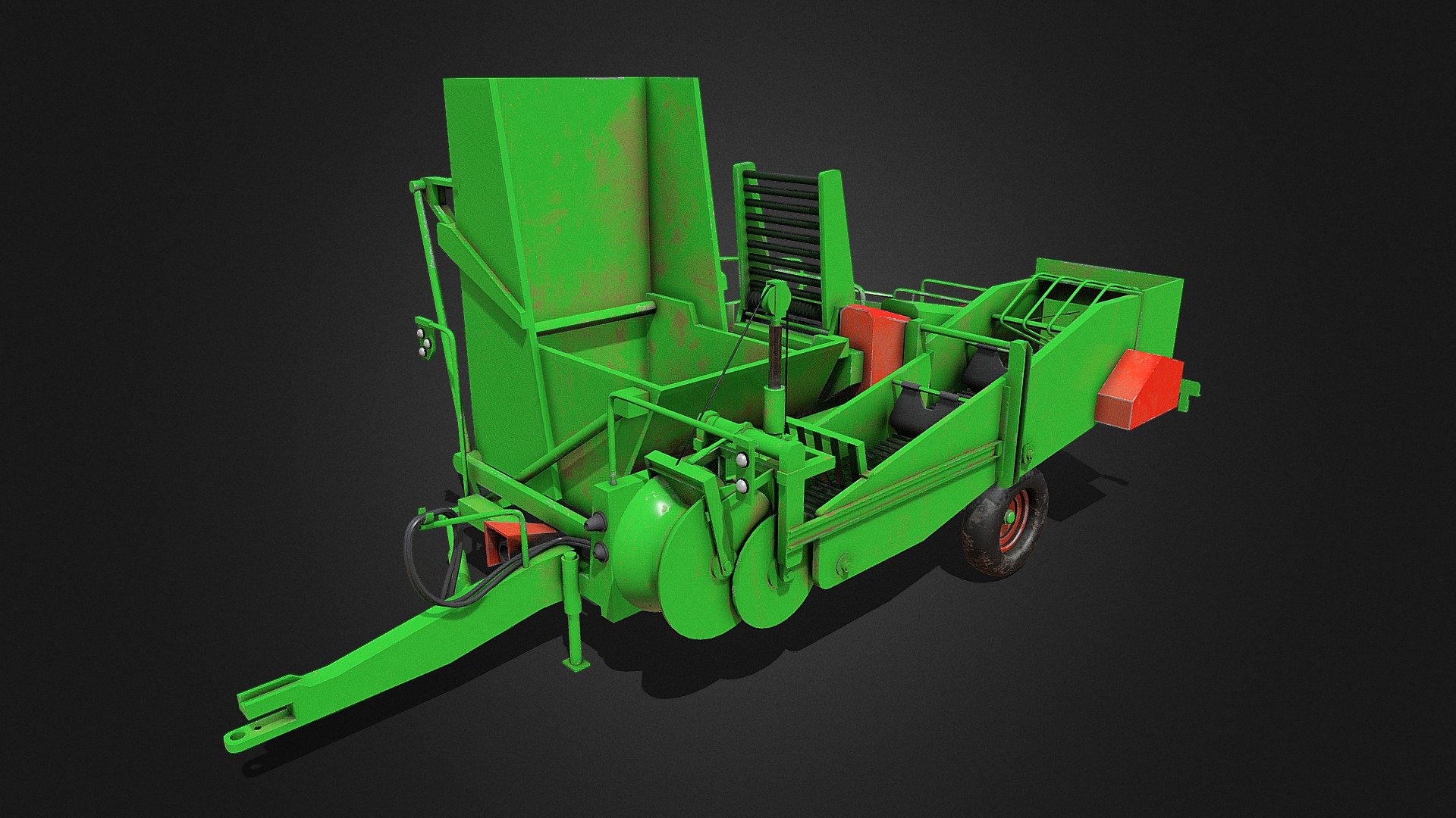 Potato gathering machine - 3D model by skibigfx [9664a18] - Sketchfab