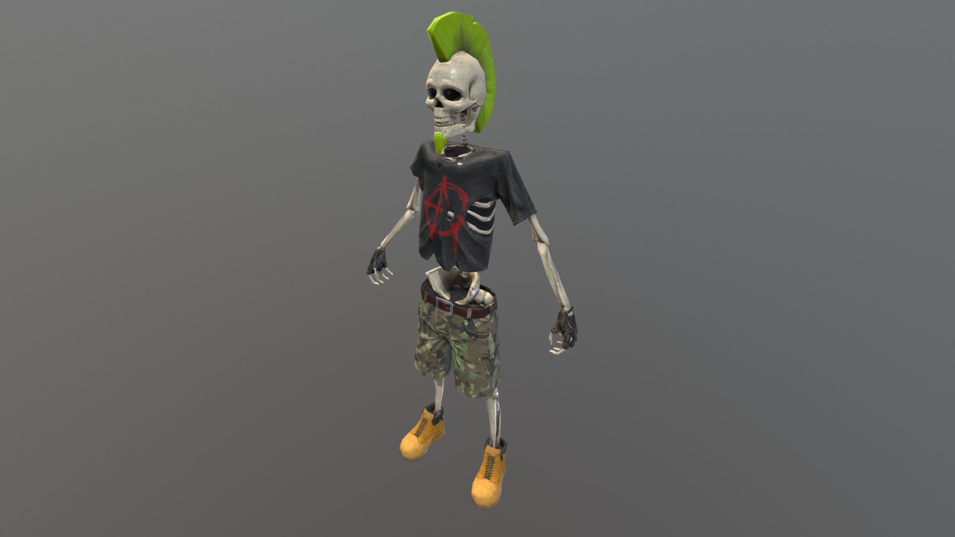 Punk skeleton T stance - Buy Royalty Free 3D model by Glasdurock ...