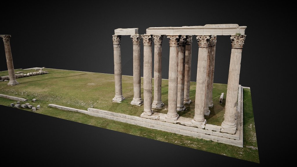 Temple of Olympian Zeus, Athens - 3D model by hercgr [966a521] - Sketchfab