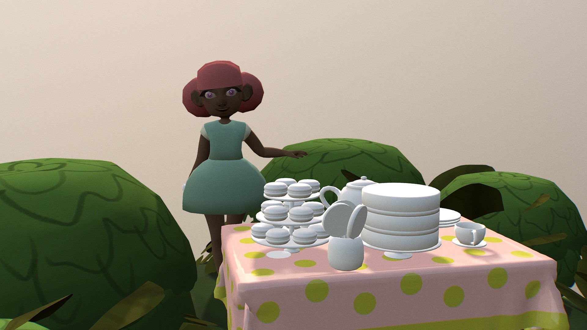 Tea Party [WIP2] - 3D model by Edge (@artofedge) [966cf22] - Sketchfab