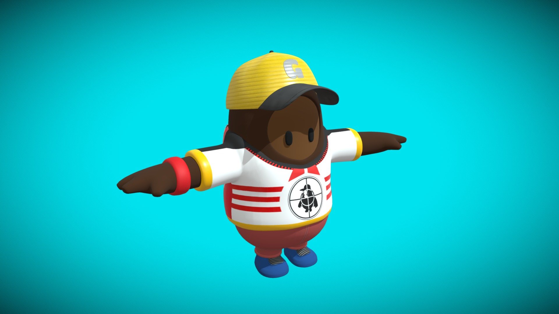 Fall Guys skin (Chuck D - Public Enemy) - 3D model by 3dokyartwork ...