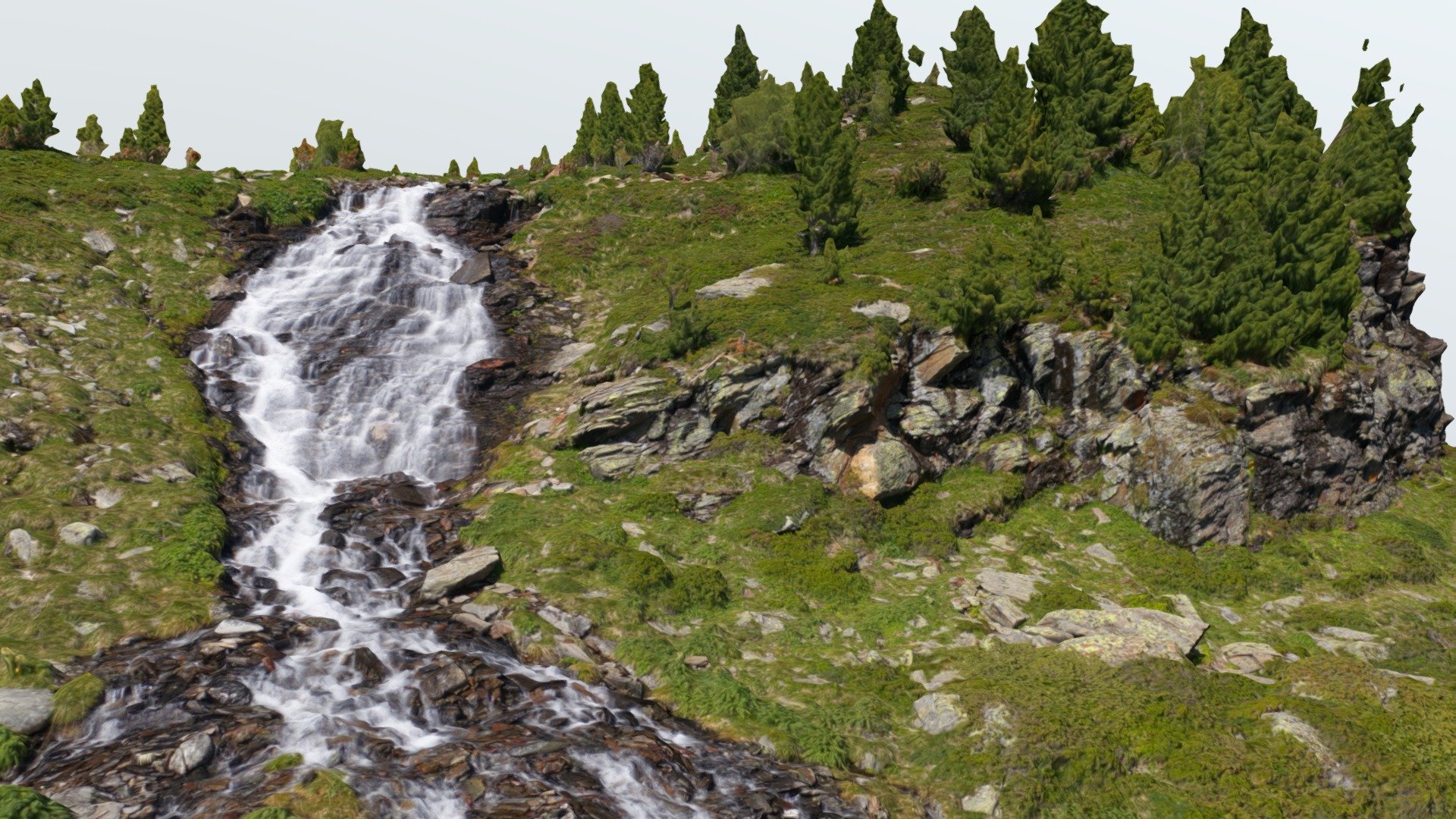 Small Waterfall - South Tyrol, Italy - 3D model by Azad Balabanian ...