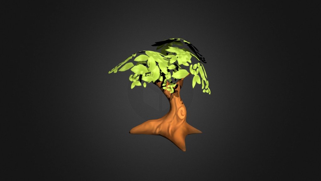 Hand Painted Tree - 3D model by victorsantiago3d [9677eec] - Sketchfab