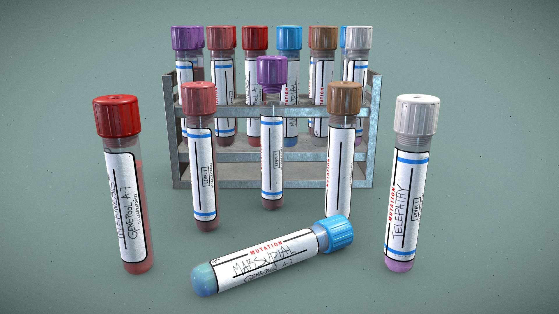 Test Tube (Mutations) - Download Free 3D model by Michael V (@bossdeff ...