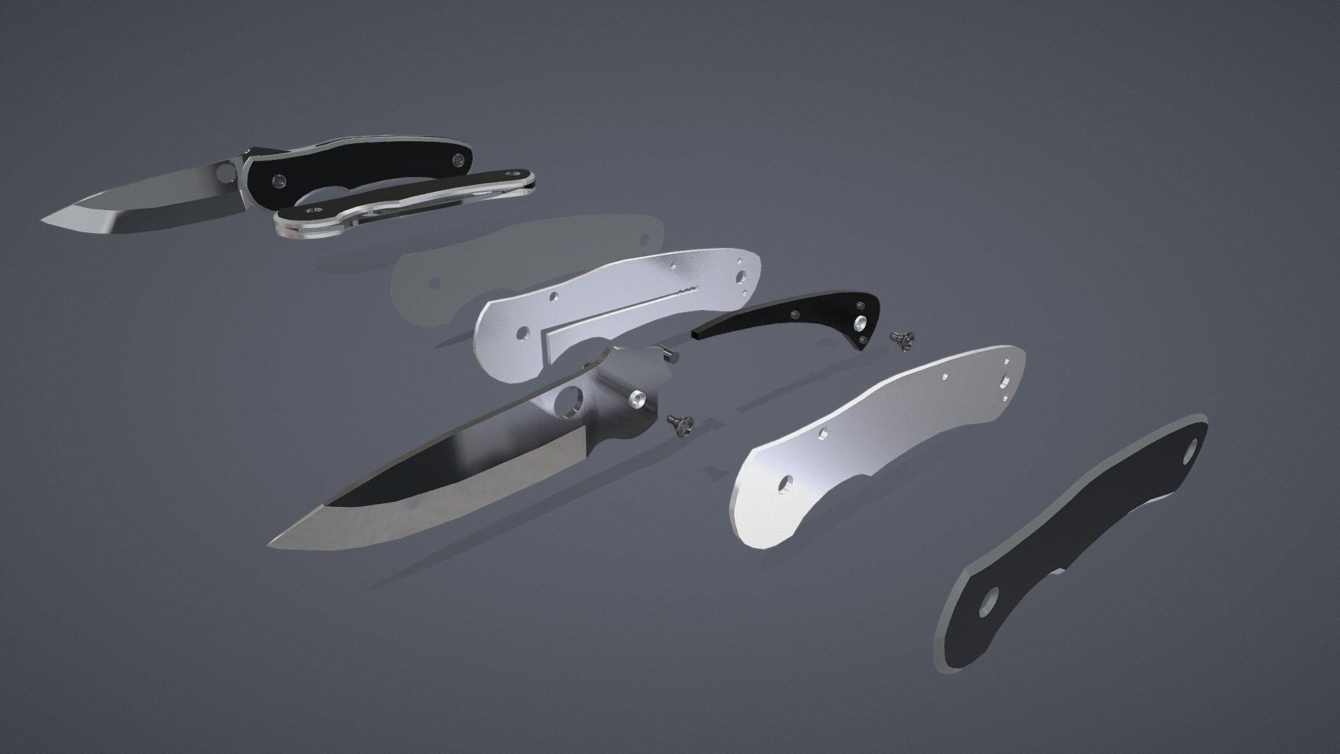 Knife. HomeWork - Download Free 3D model by FertyFly [967e219] - Sketchfab
