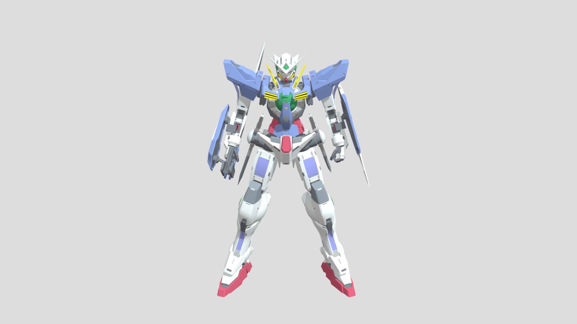 GN-001 Gundam Exia Mobile Suit 3D Model - 3D model by advocoartgallery ...