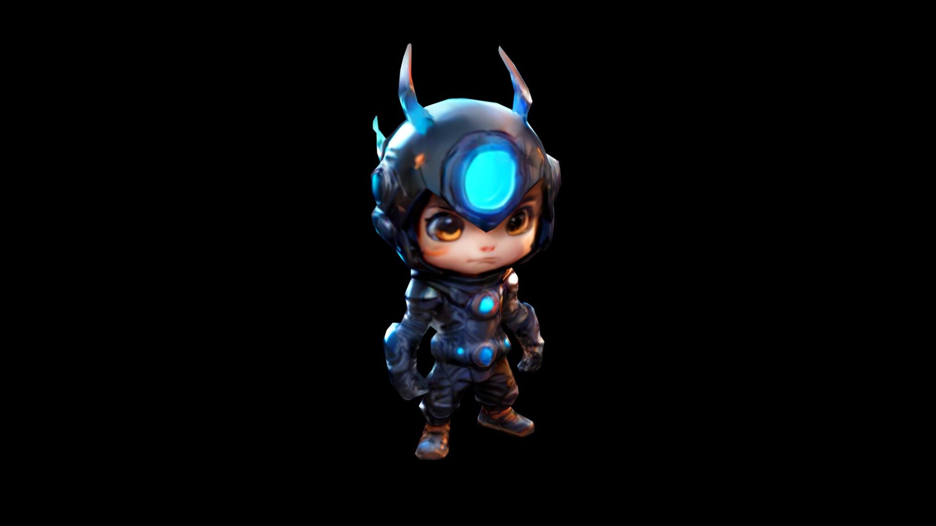 Powerful AI Assistant Avatar with Futuristic Gea - Download Free 3D ...