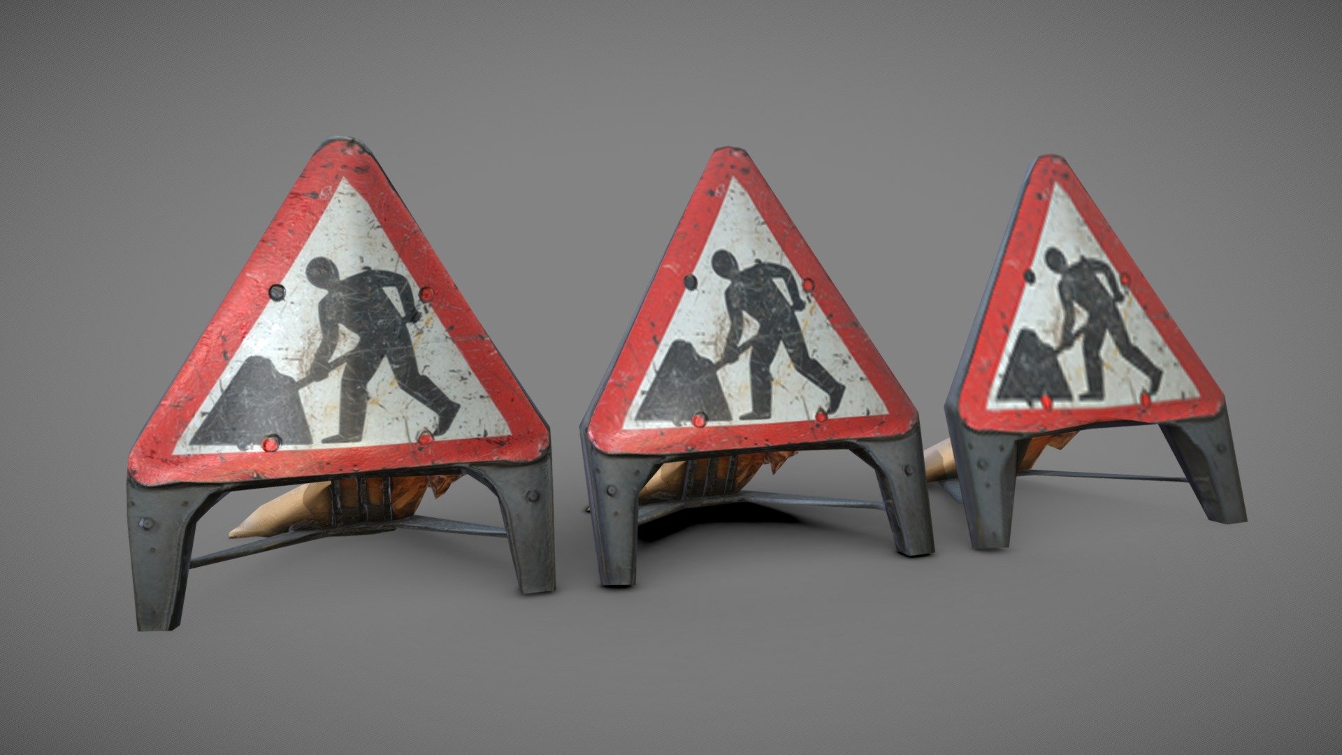Work Sign Photogrammetry - 3 LODs - 3D model by Beck Hemsley (@beckh ...