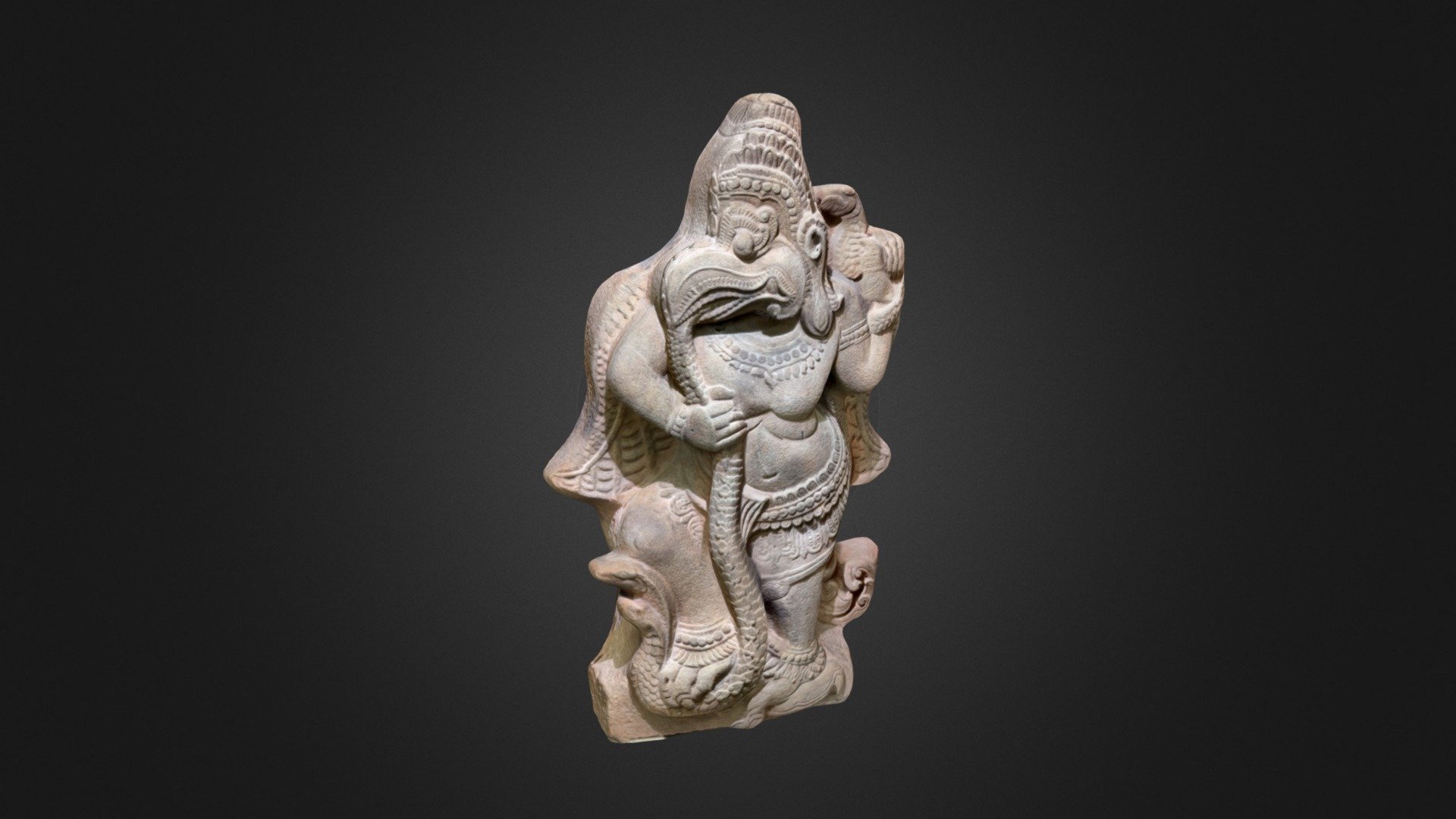 CẶP TƯỢNG CHIM THẦN GARUDA DIỆT RẮN THÁP MẪM - Download Free 3D model ...