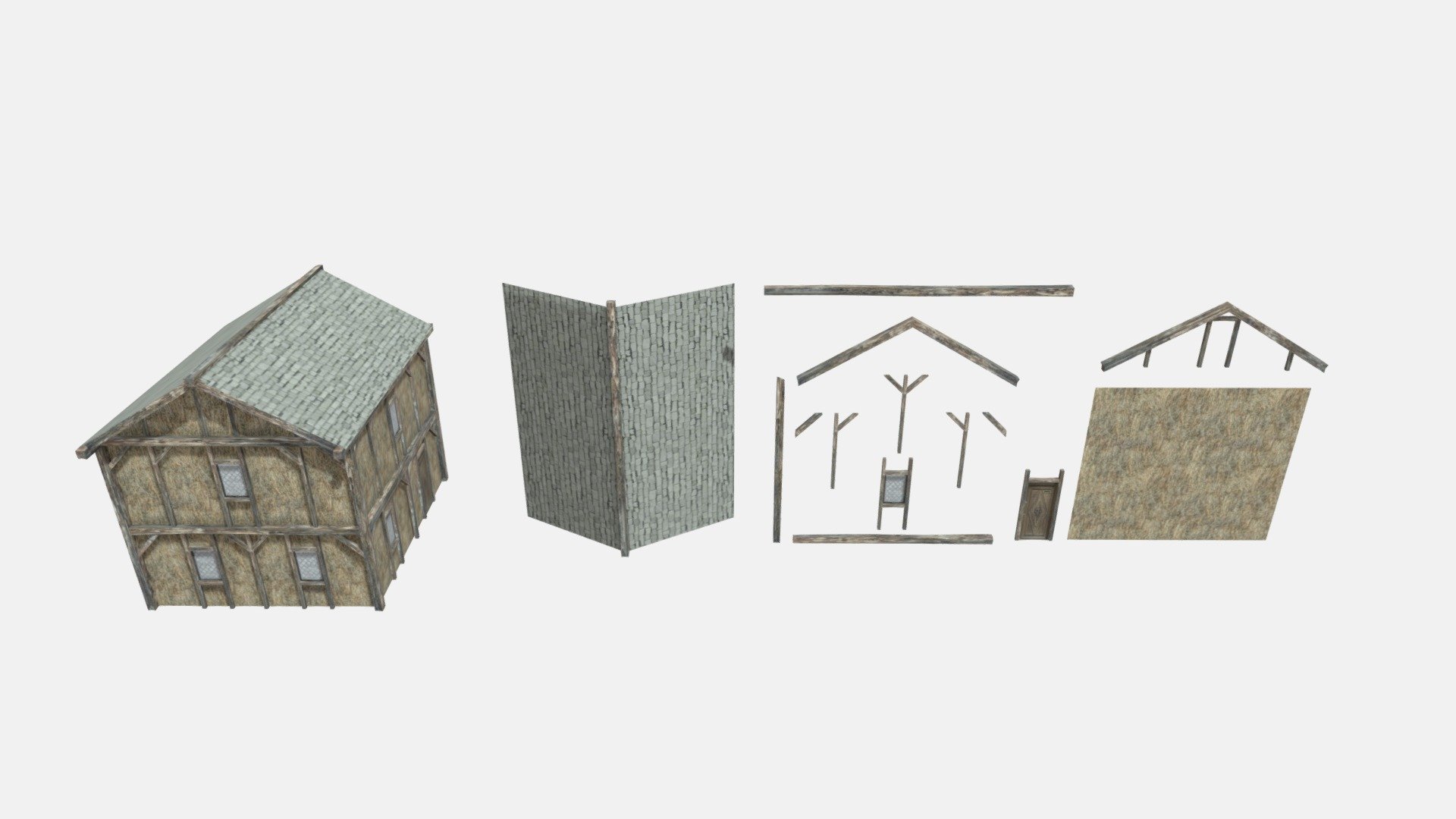 Medieval House Modular - Buy Royalty Free 3D model by Adrian Kulawik ...