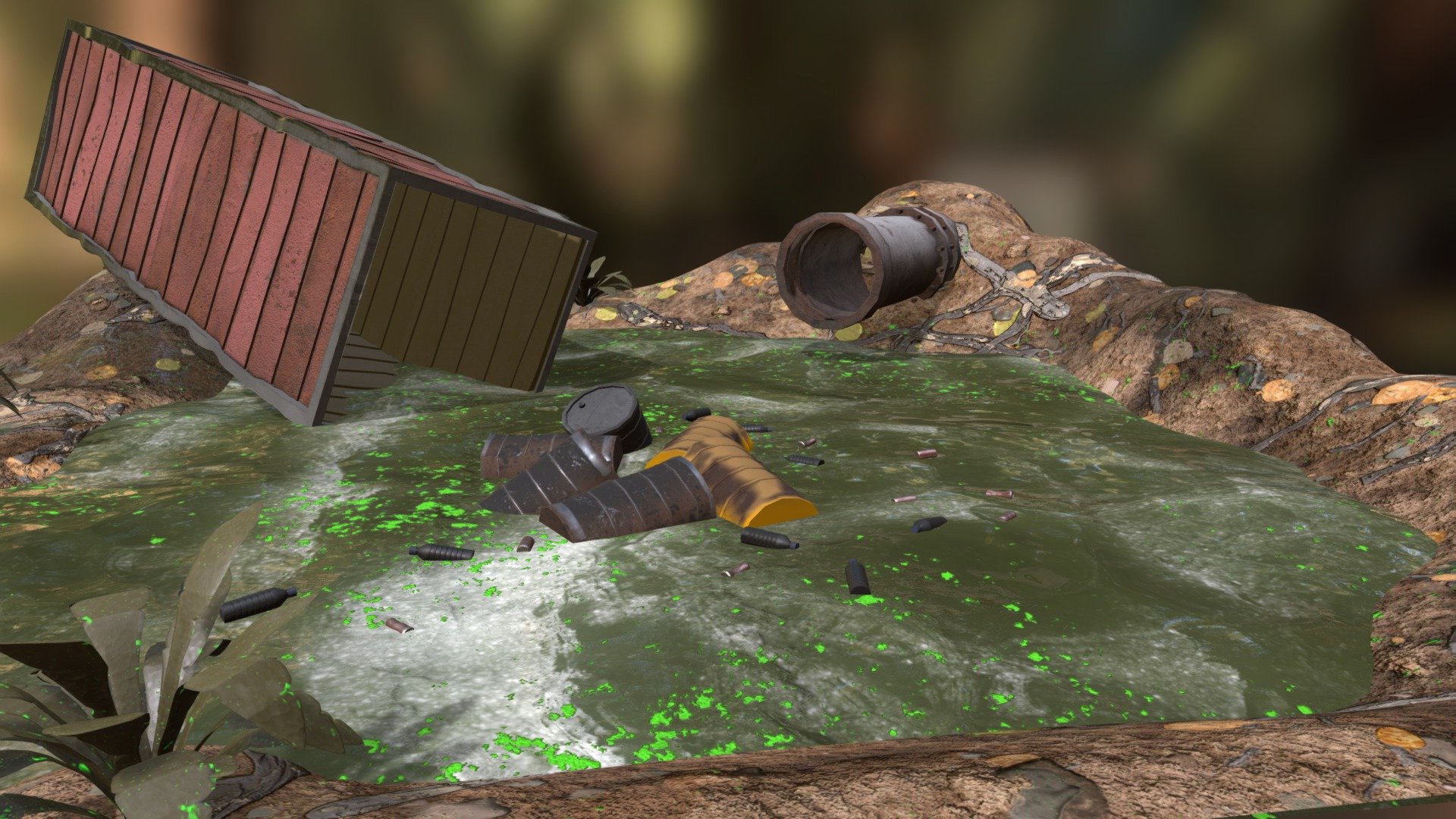polution scene - 3D model by 19151293 [9697d67] - Sketchfab