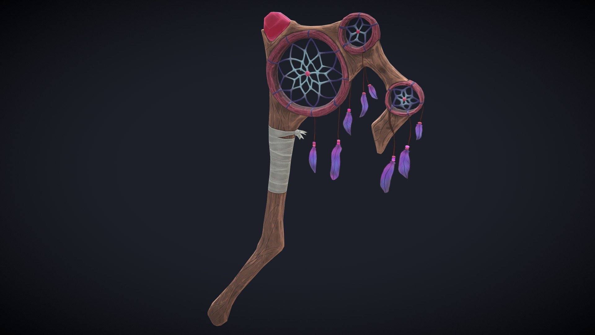 Stylized staff of sleep - Download Free 3D model by stayalivedudexxx ...