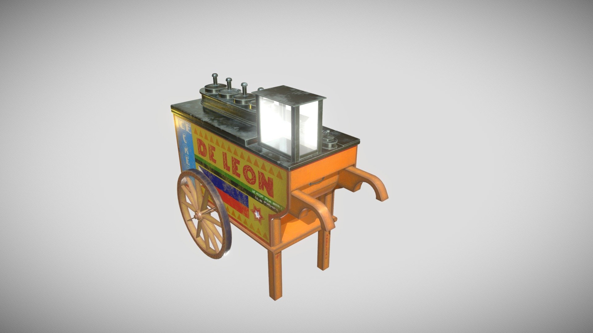 Sorbetes Cart - 3D model by Cafilence [969b358] - Sketchfab