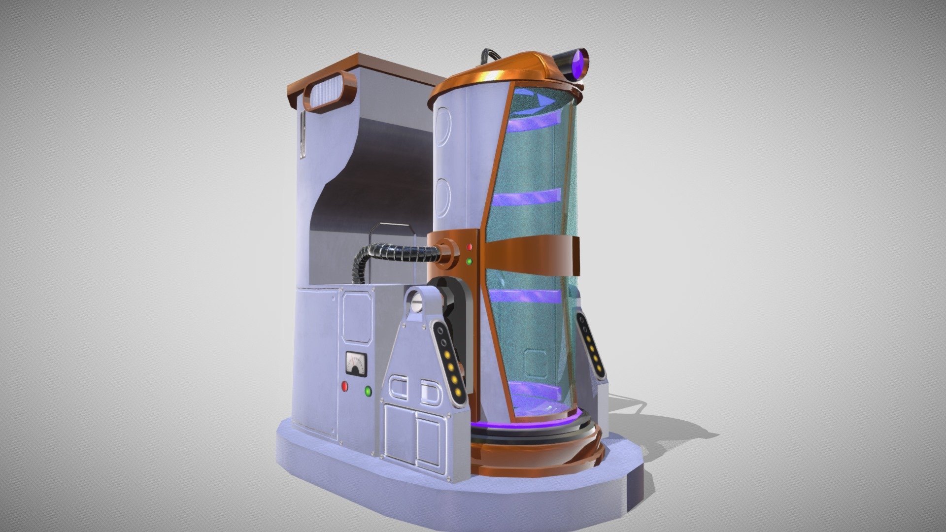 Sci fi Capsule - Low Poly - 3D model by Manpreet Rana (@Manpreetrana007 ...