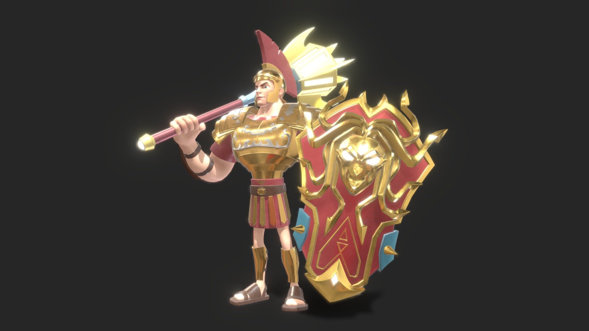 Roman Warrior - 3D model by cgmax.studio [969e2c1] - Sketchfab