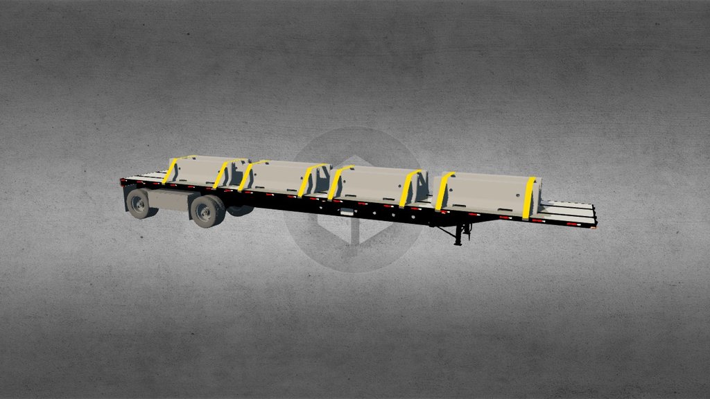 Transcraft TL2000 53ft Spread Axle - 3D model by bansheewoj [96a7af4] - Sketchfab