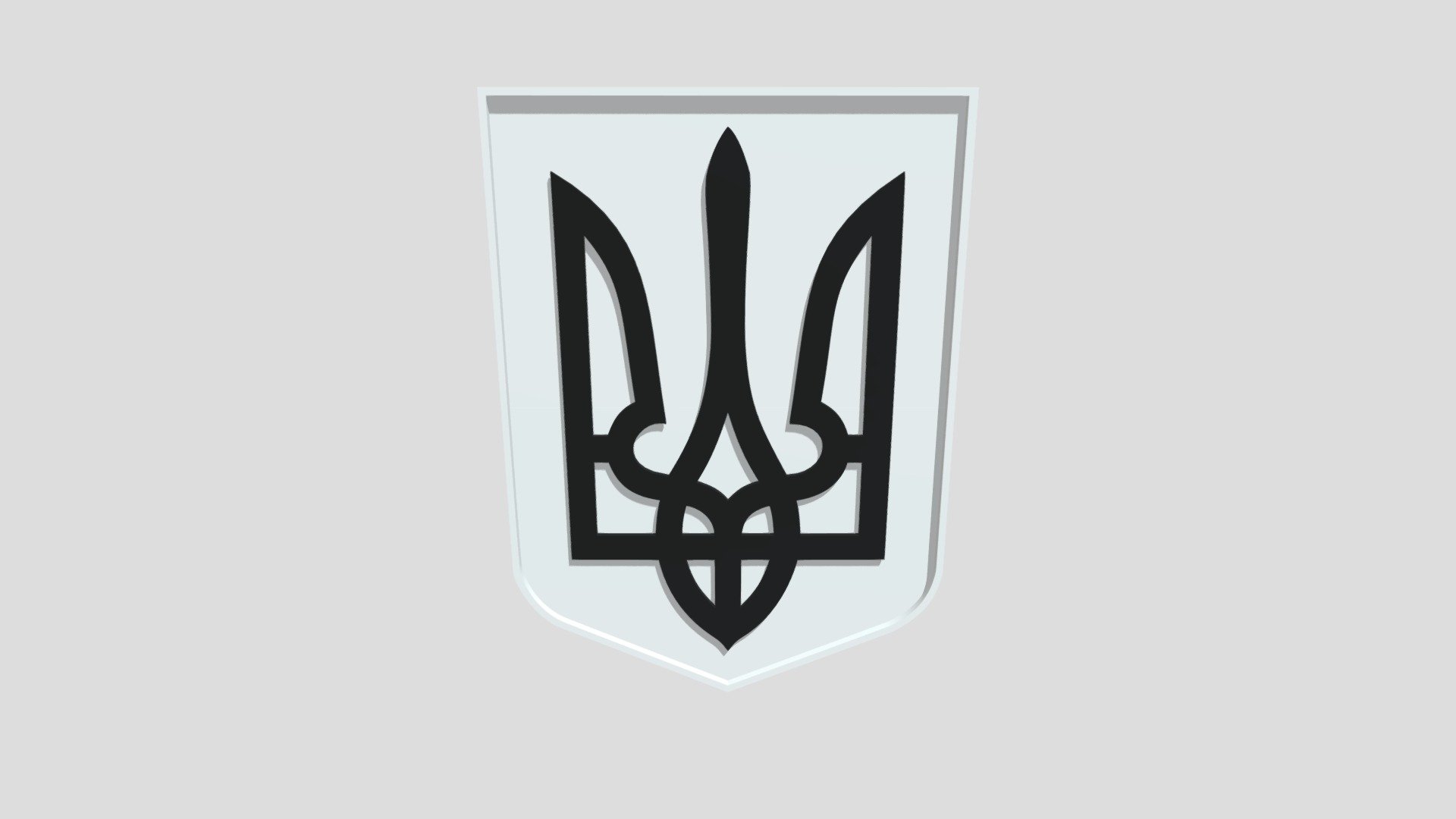 Ukrainian emblem with shield - 3D model by sashadee [96aa66a] - Sketchfab