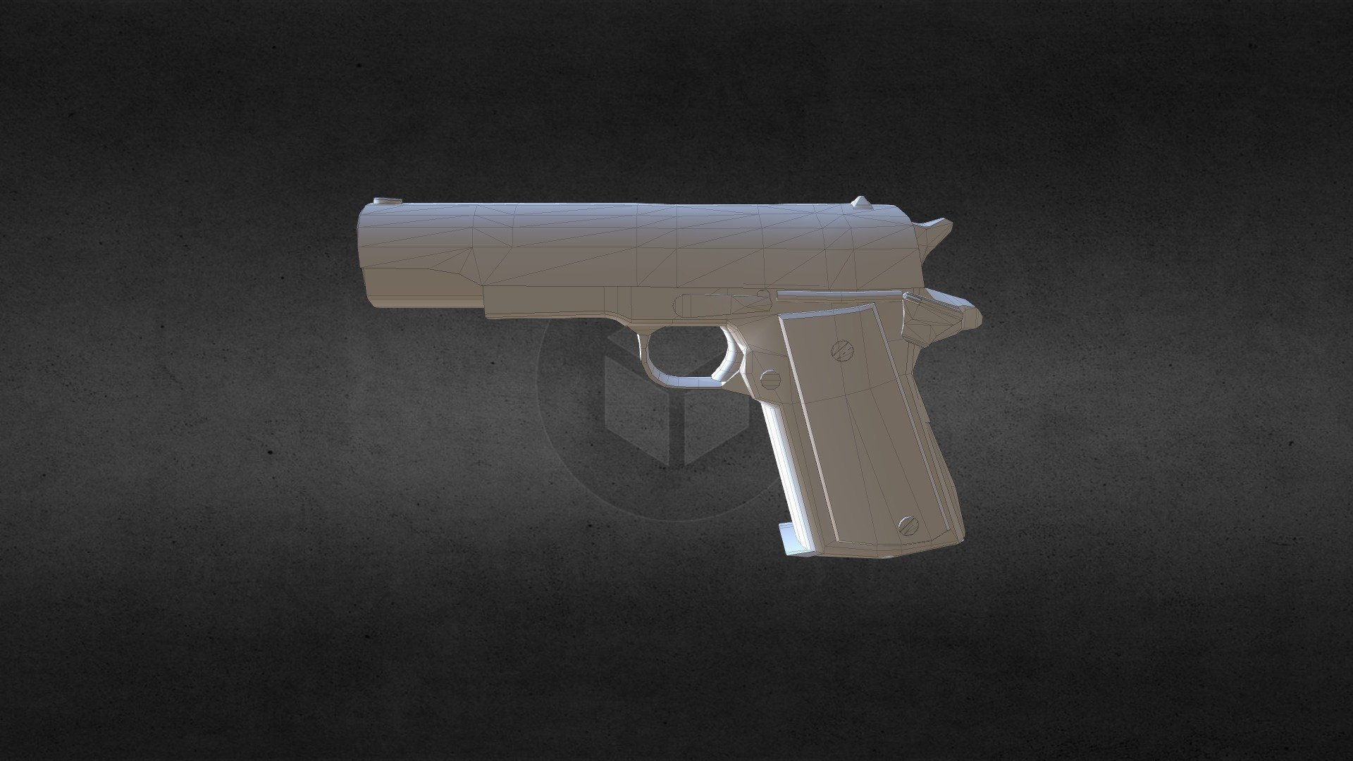 M1911 Low Poly - 3D model by NyleRivers [96ab43c] - Sketchfab