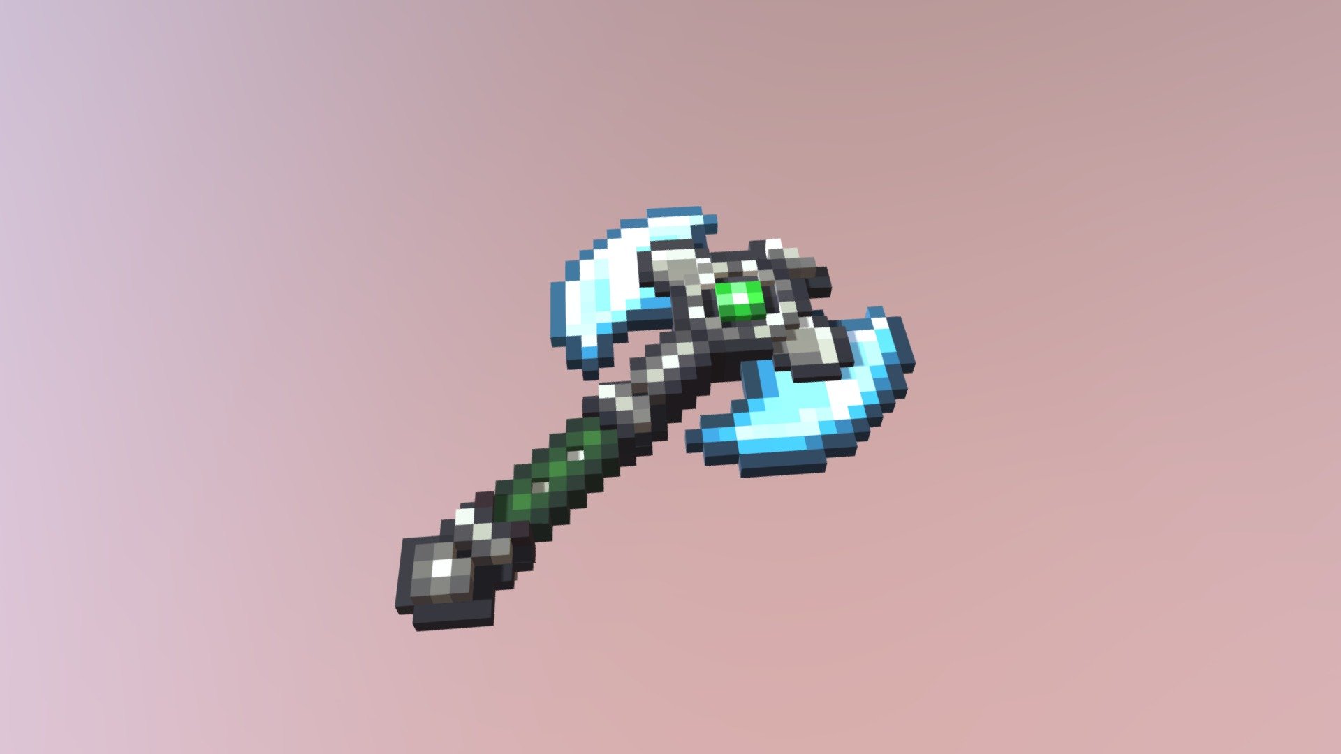 Diamond Axe - Green - 3D model by dokustash [96abc0d] - Sketchfab