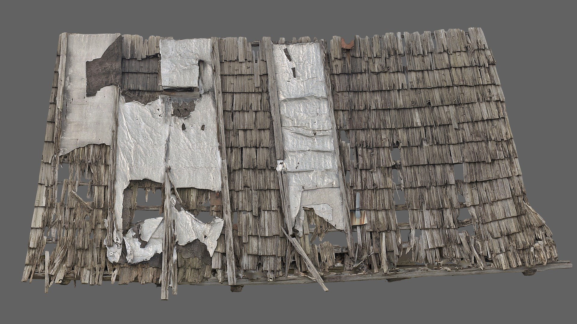 decayed wooden shingle roof B2 - Buy Royalty Free 3D model by Оrрндп ...
