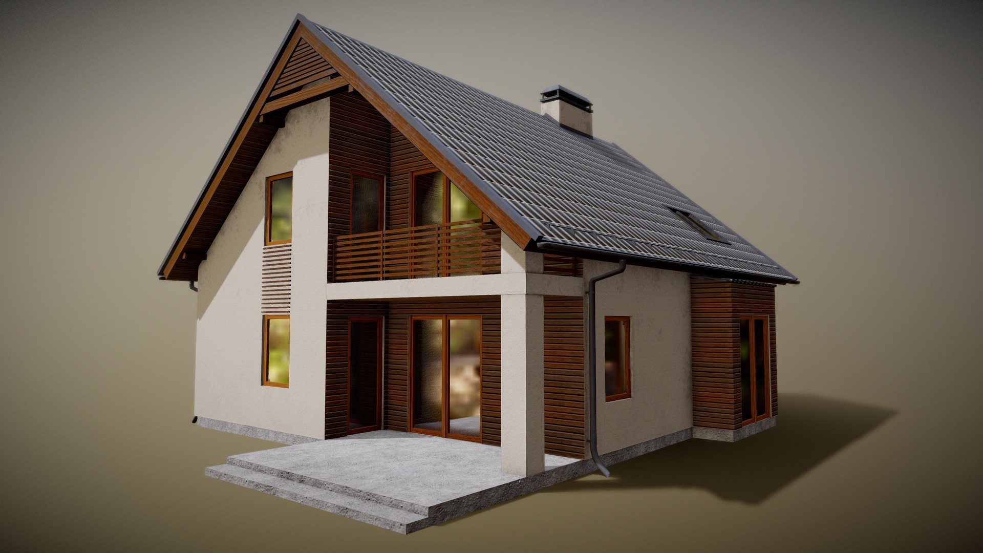 Low-Poly PBR Cottage 3 - 3D model by Gerhald [96b1786] - Sketchfab