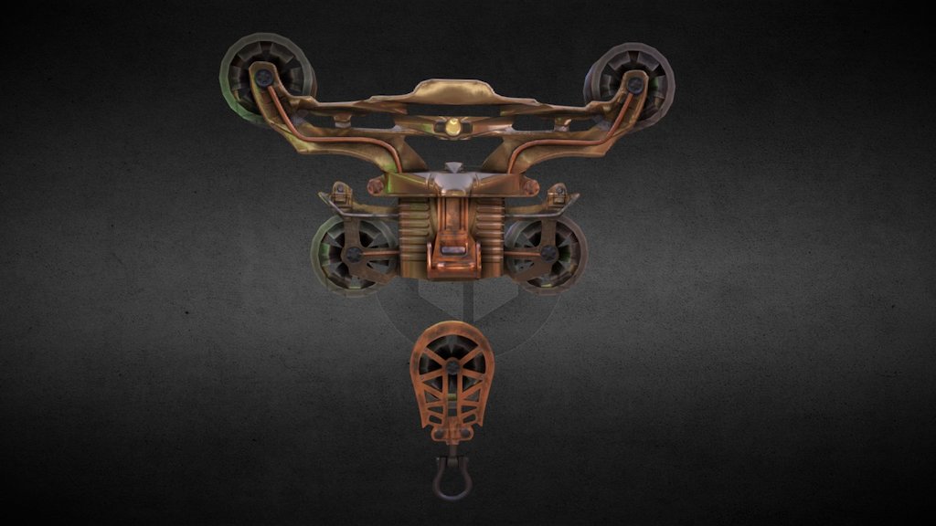 Steampunk Hay Pulley - 3D model by JeffFleetwood [96b2989] - Sketchfab