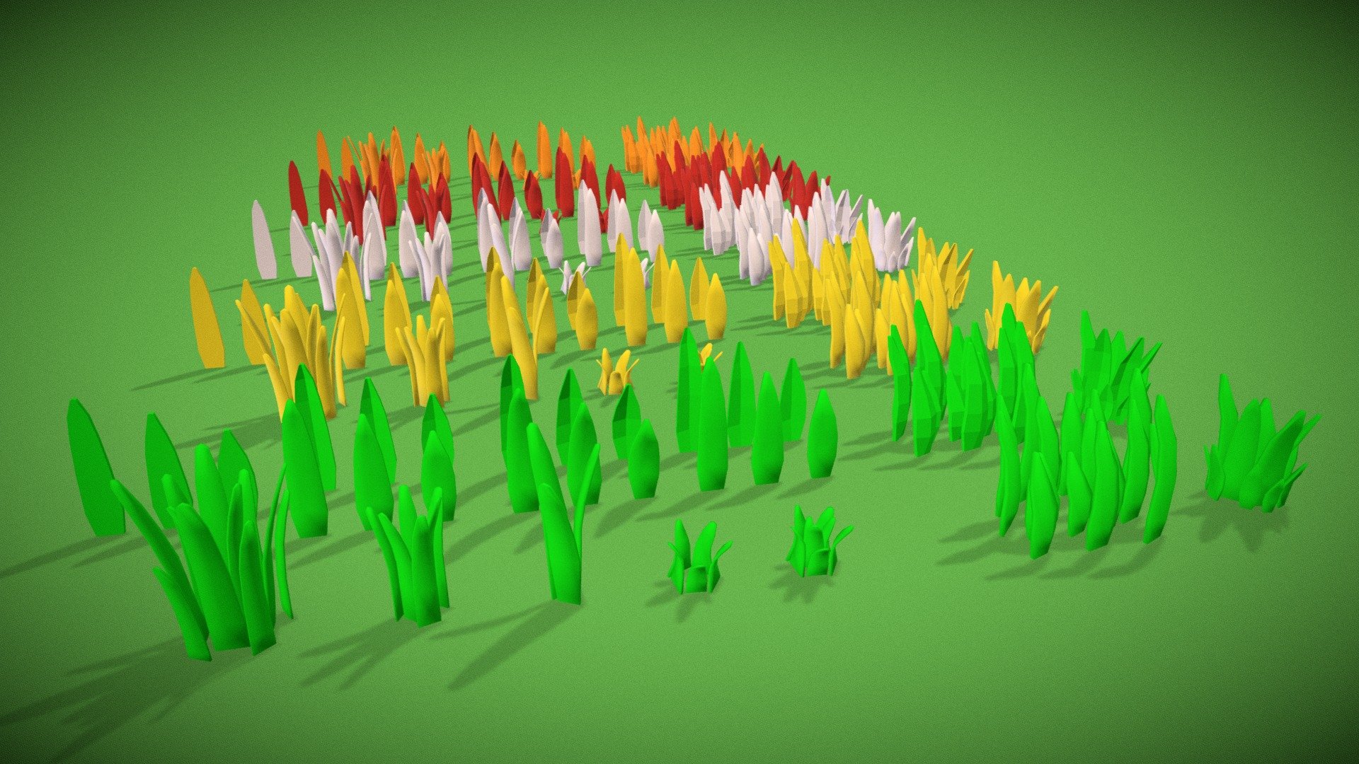simple low poly grass [no texture images needed] - Download Free 3D ...